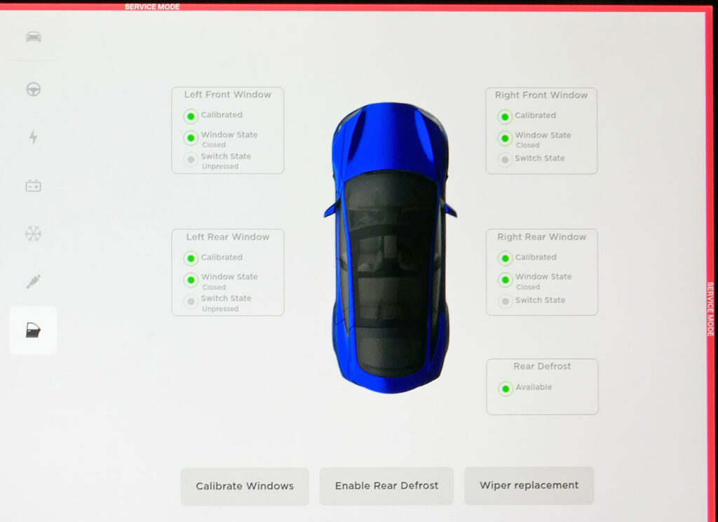 Service Mode Teslatap