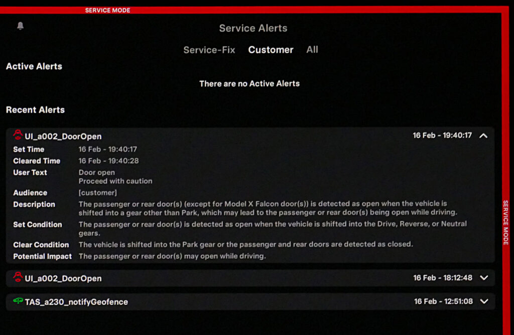 Service Mode – TeslaTap