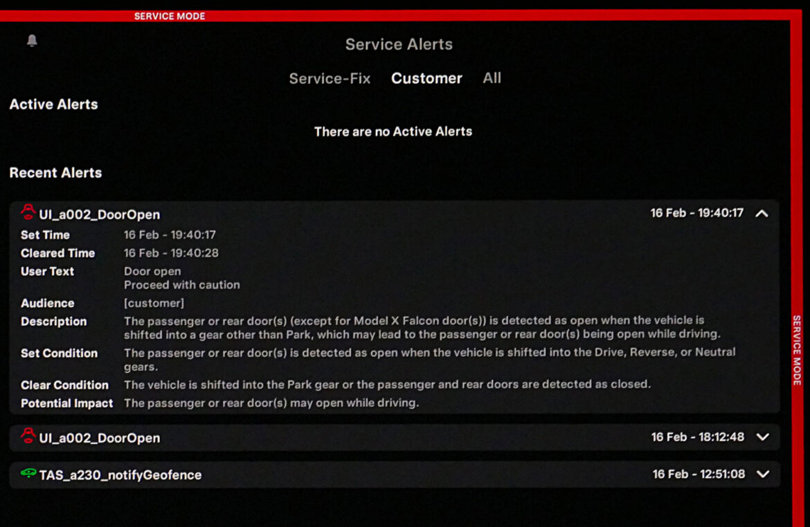 Service Mode – TeslaTap