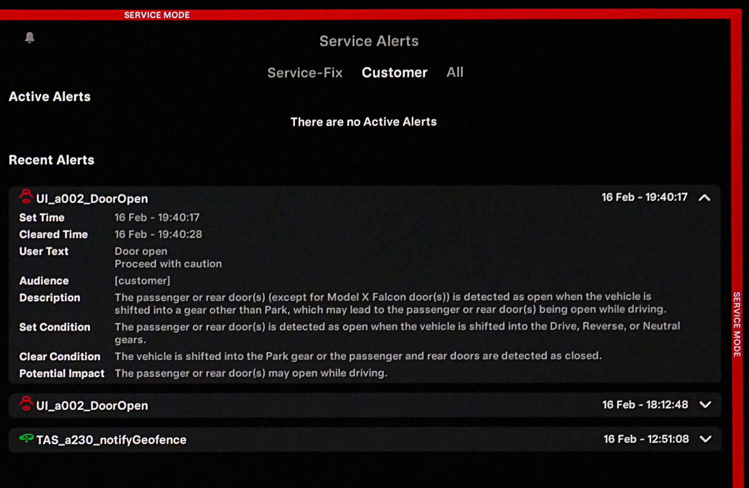 Service Mode – TeslaTap