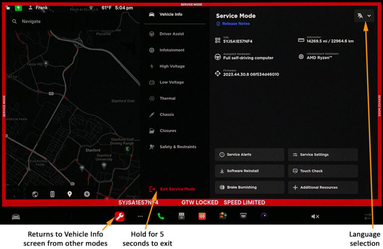 Service Mode – TeslaTap