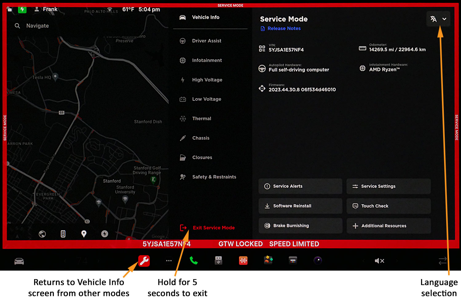 Service Mode – TeslaTap